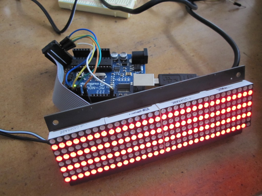 Essai afficheur matrice led 32×8 | ENSCI – FabLab/FabFlex
